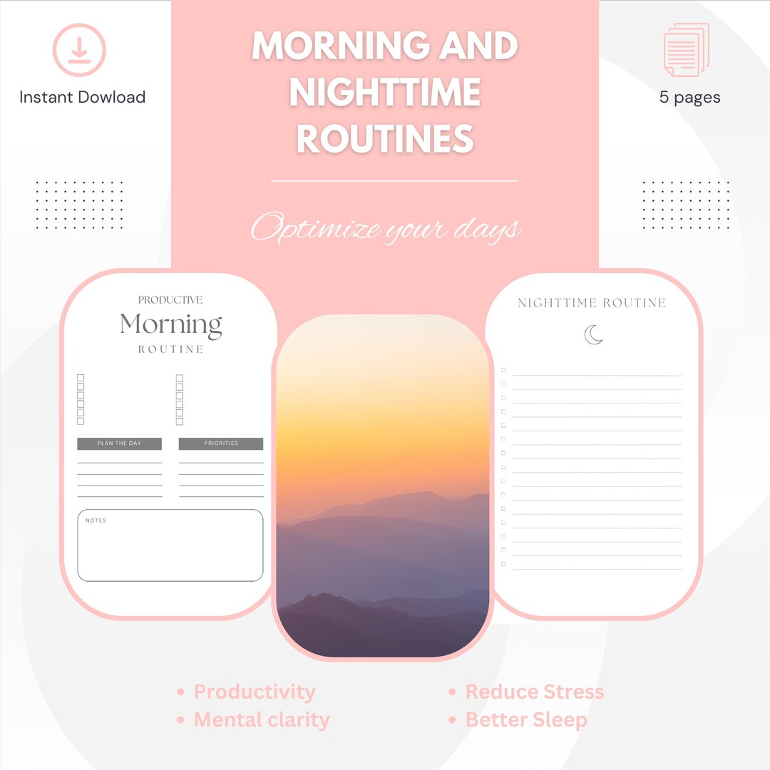 Morning and Nightime Routines. Checklists to Organize Your Day ...