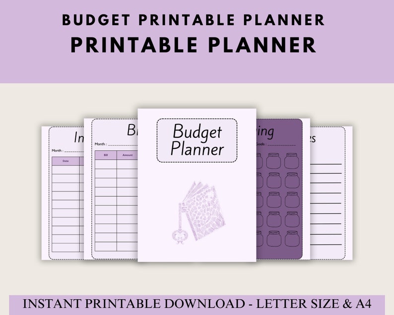 Purple Budget Planner Trendy and Practical Way to Manage Finances ...