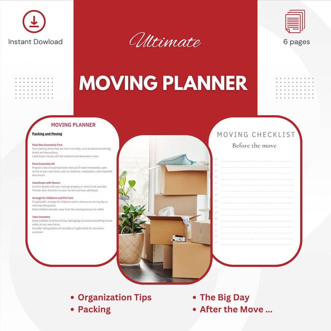 Moving Planner Ultimate Guide to Organize Your Move Checklists and Tips ...