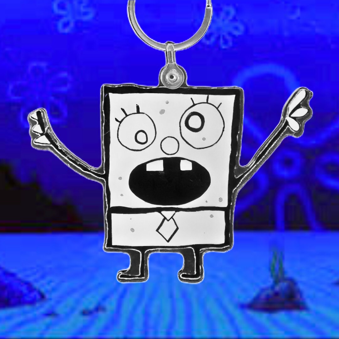 Doodlebob Keychain, Spongebob Fan Art - Etsy