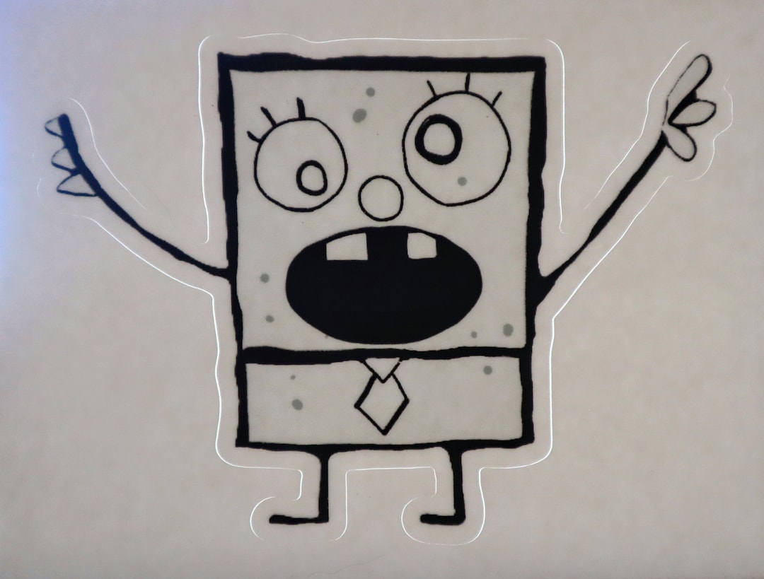 Spongebob Sticker, Cartoon, Funny Sticker, Doodlebob, Me Hoy - Etsy