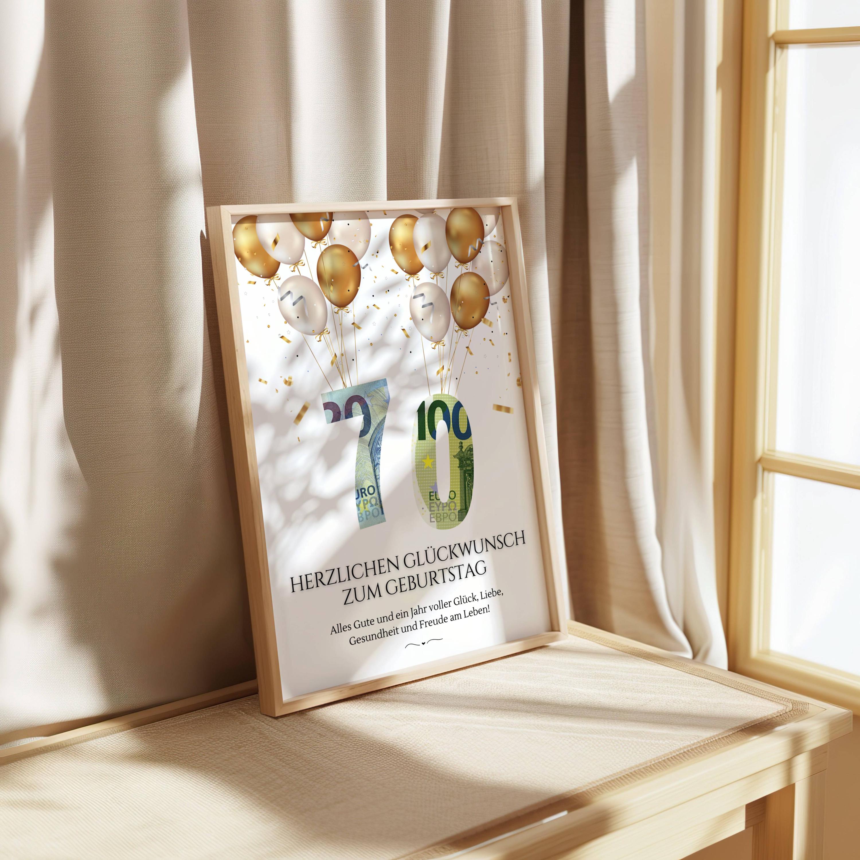 Stilvolle Geschenk Basteln 70 Geburtstag Ebenbild