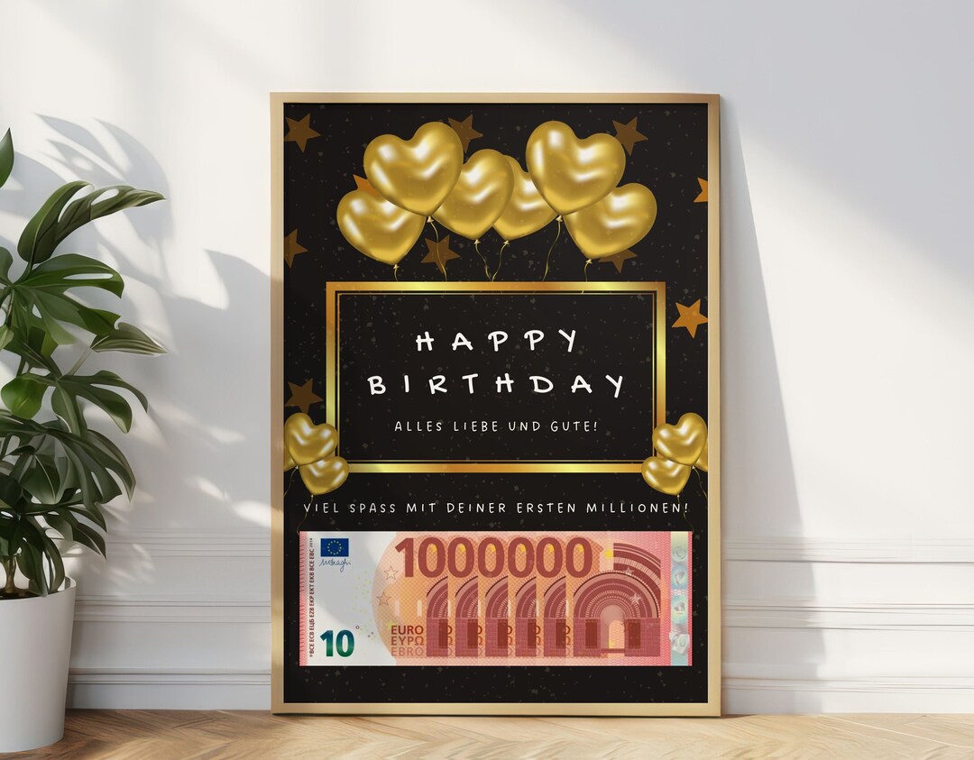 Birthday Gift of Money Birthday Gift Money Your First Million Picture ...
