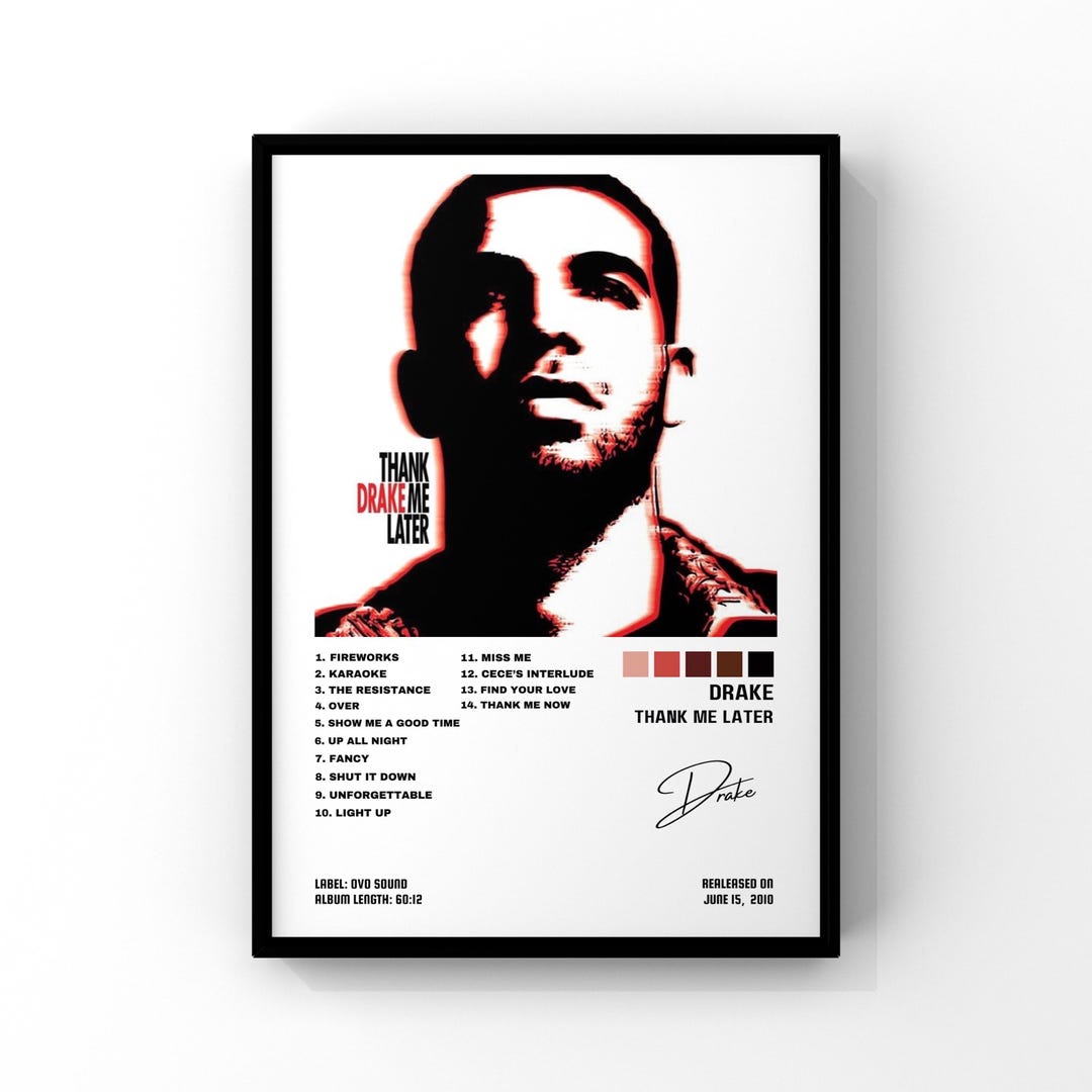 Drake - Thank Me Later Album | Album Cover Poster | Music Gift | Music ...