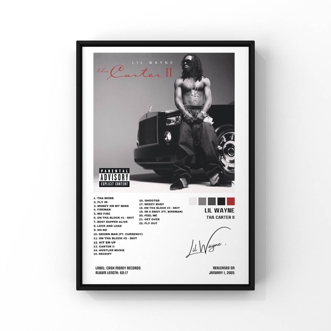 Lil Wayne - Tha Carter II Album Cover Art Print (digital Download) - Etsy