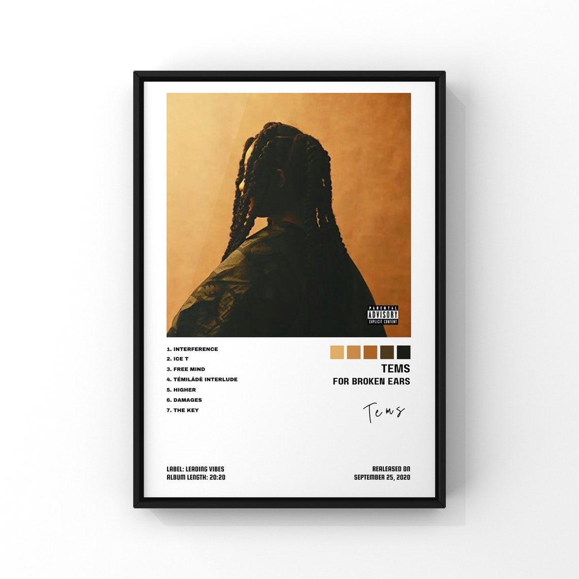 Tems - for Broken Ears Album Poster | Album Cover Poster | Music Gift ...