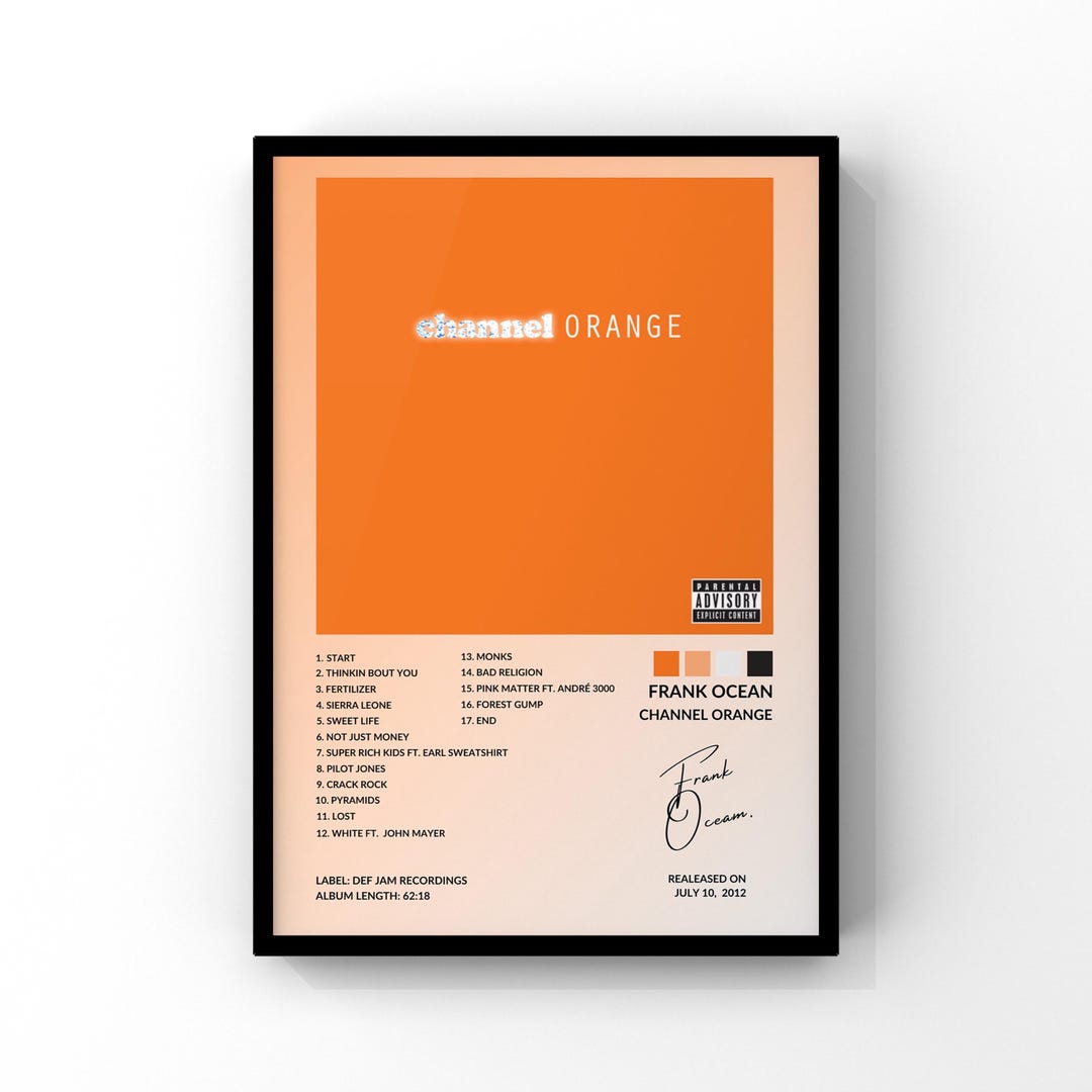 Frank Ocean - Channel Orange Album Cover Art Print (digital) - Etsy