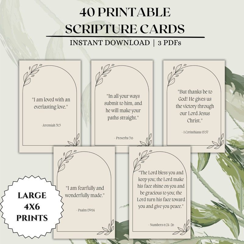 Printable Scripture Cards - Etsy