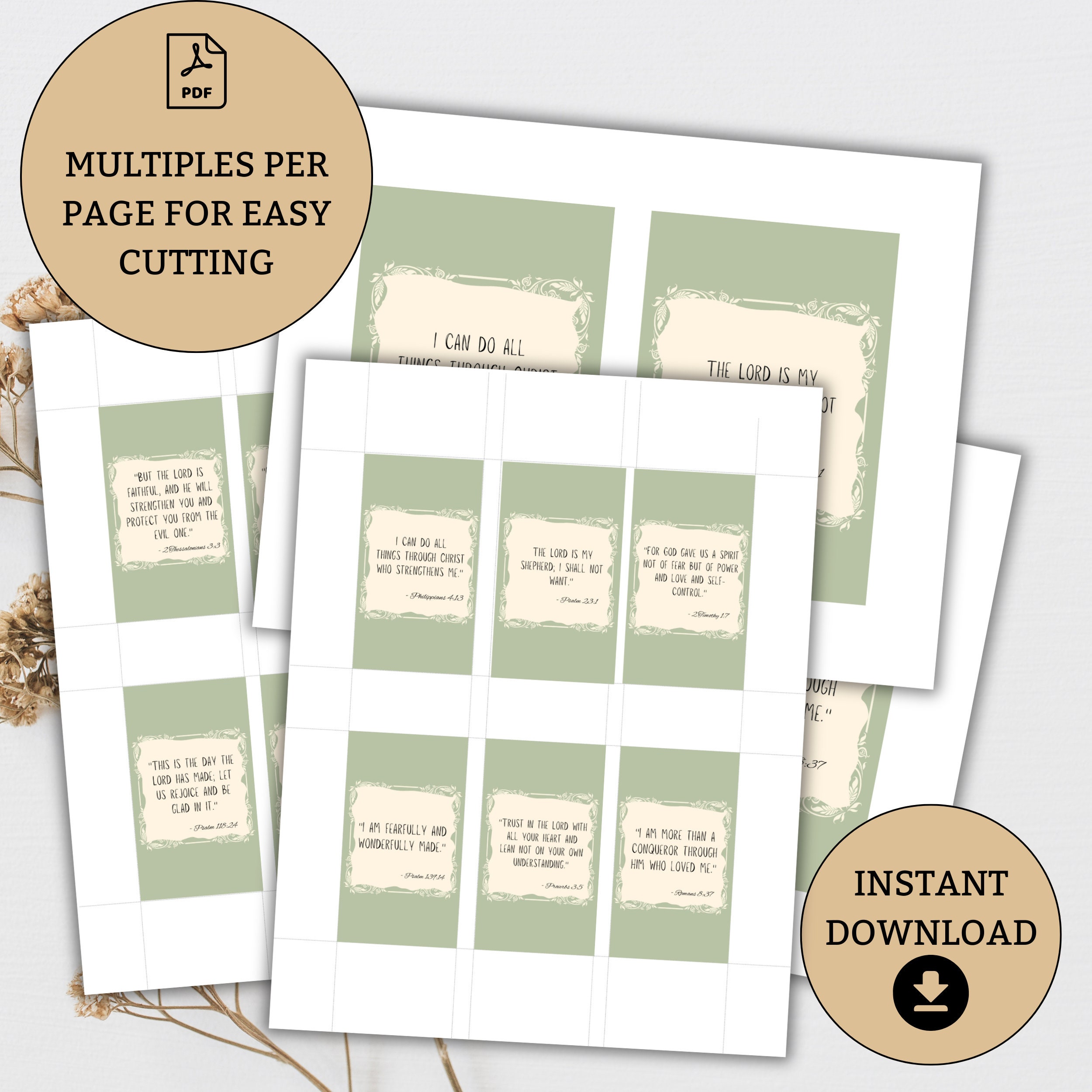 Printable Scripture Cards,4x6 Minimalist Scripture Cards, Bible Verse ...