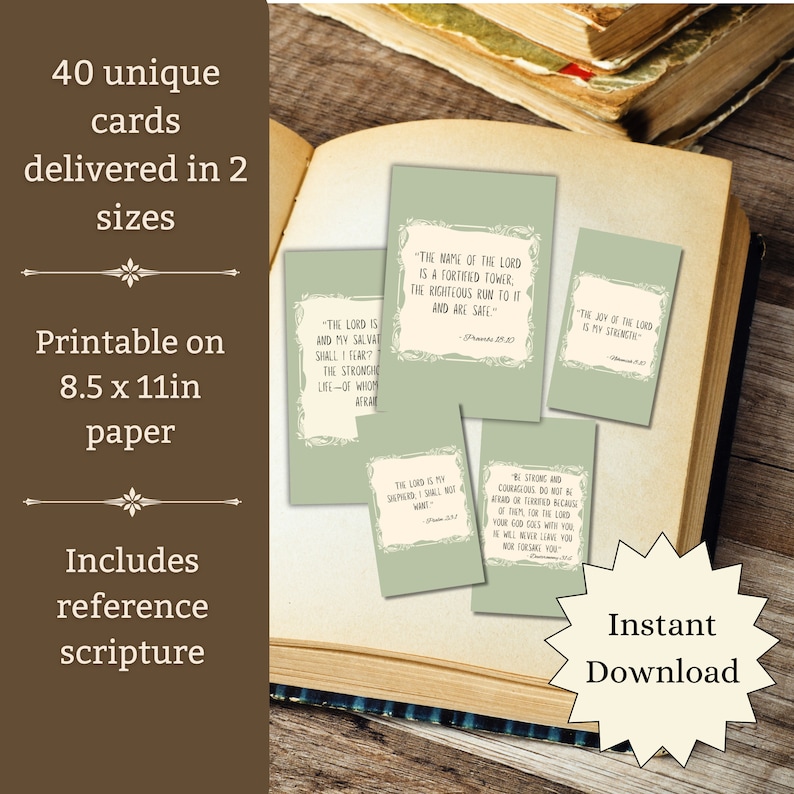 Printable Scripture Cards,4x6 Minimalist Scripture Cards, Bible Verse ...