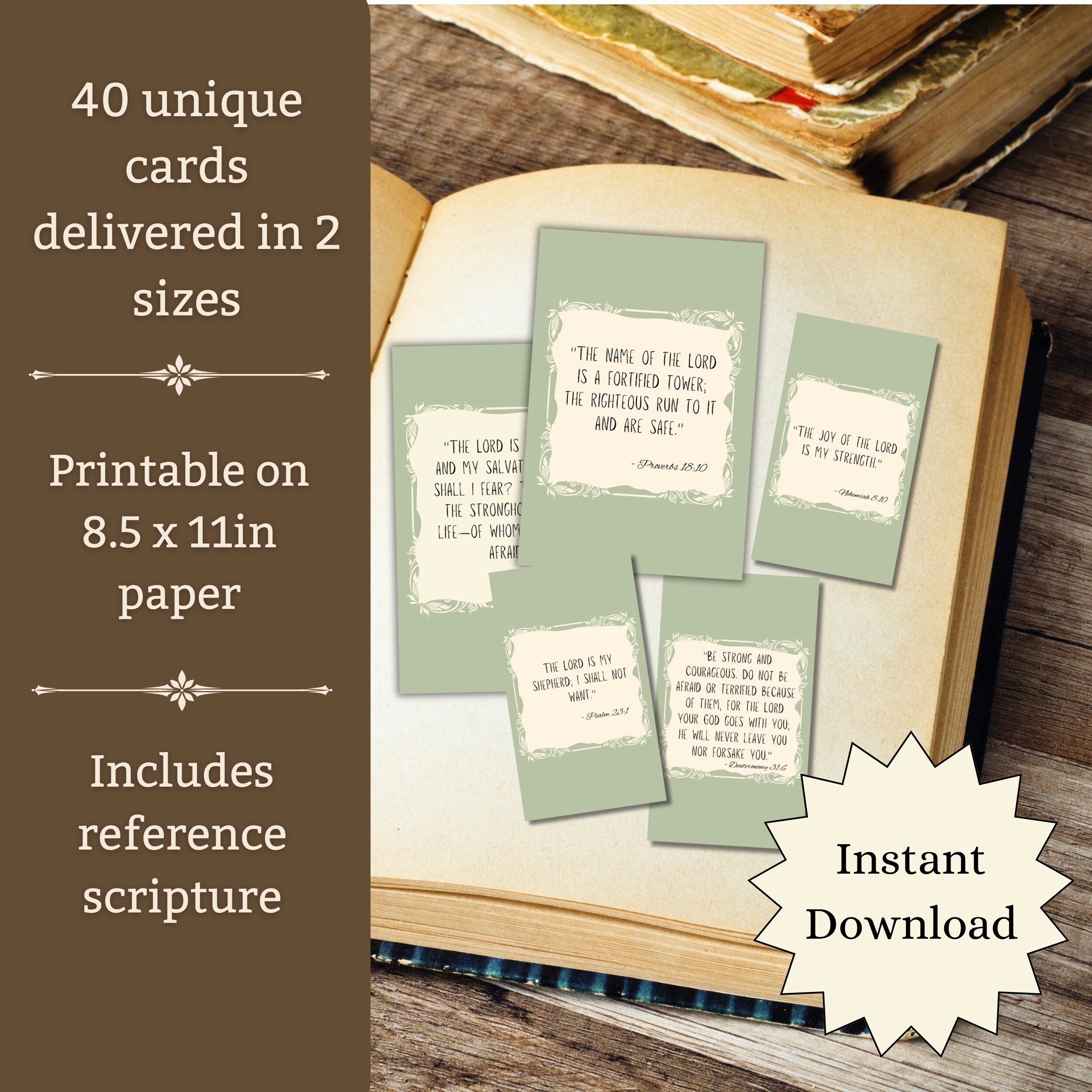 Printable Scripture Cards,4x6 Minimalist Scripture Cards, Bible Verse ...