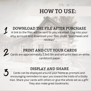 Masculine Scripture Cards,printable Bible Verse Cards, Motivational ...