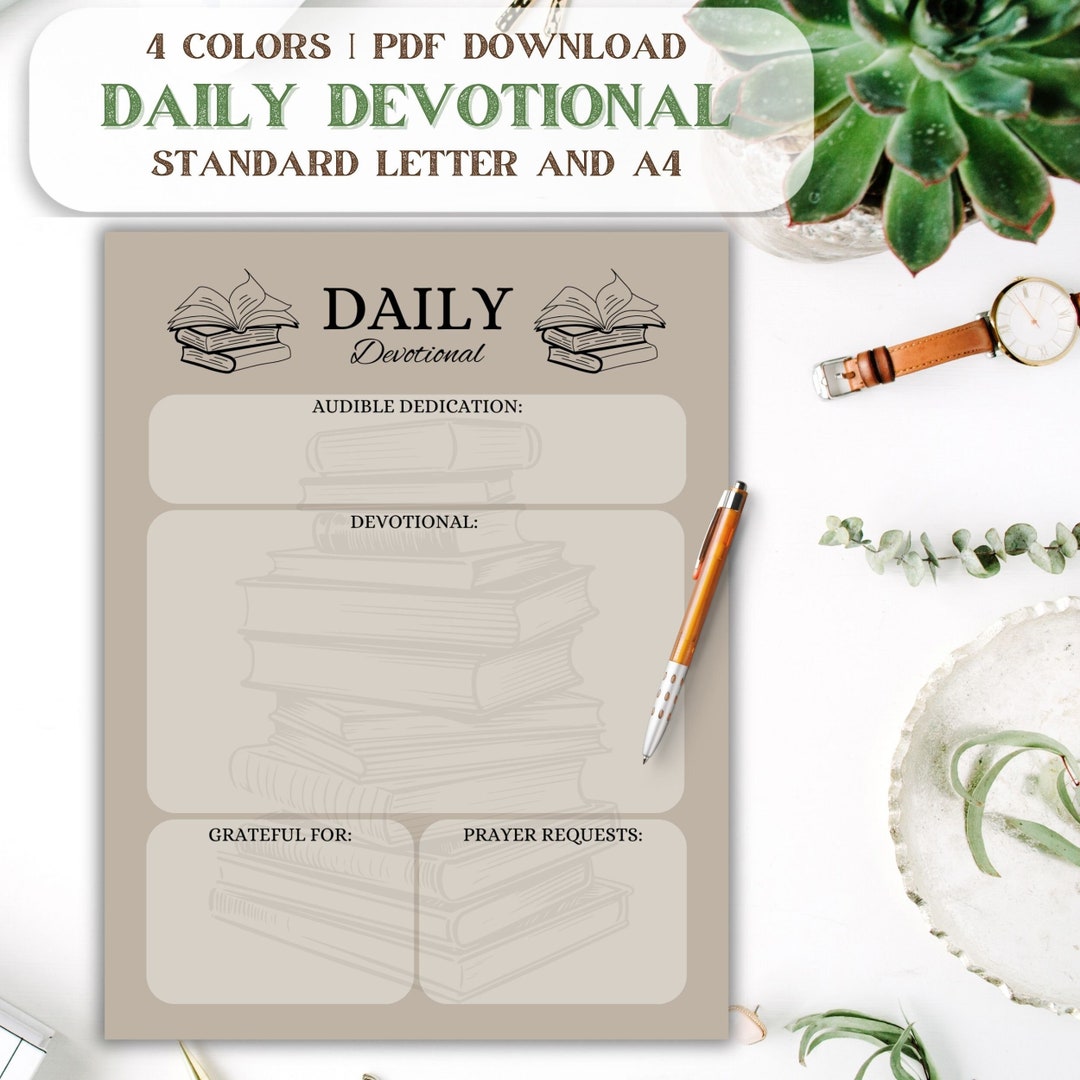 Daily Devotional Journal/digital Devotional Printable/bible Study ...
