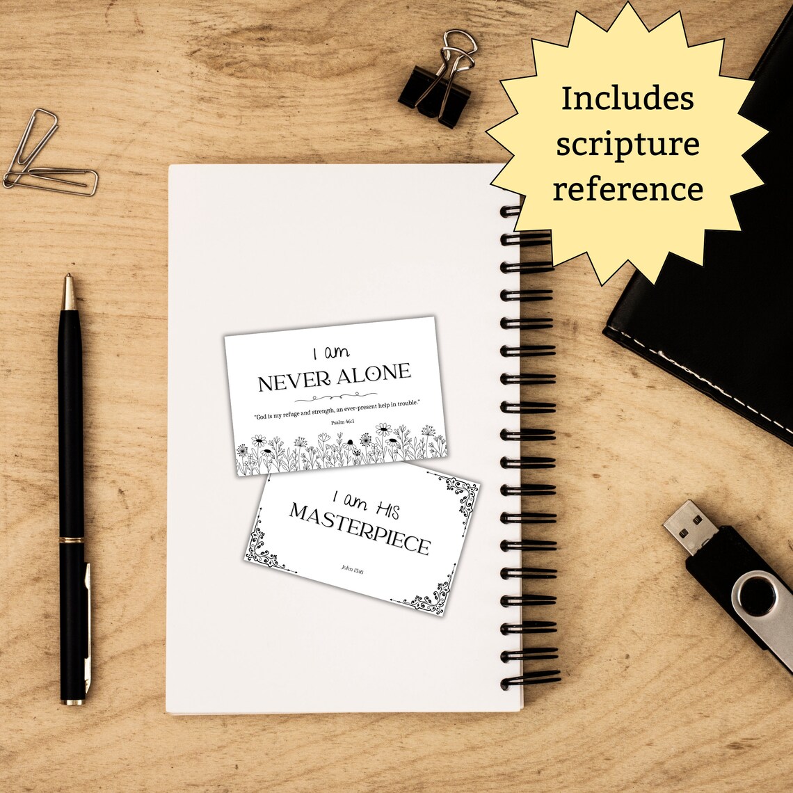 4x6 Printable Bible Scripture Cards, 15 Bible Verse Cards, Scripture ...