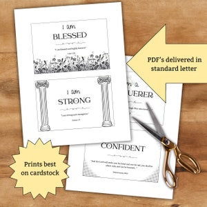 4x6 Printable Bible Scripture Cards, 15 Bible Verse Cards, Scripture ...