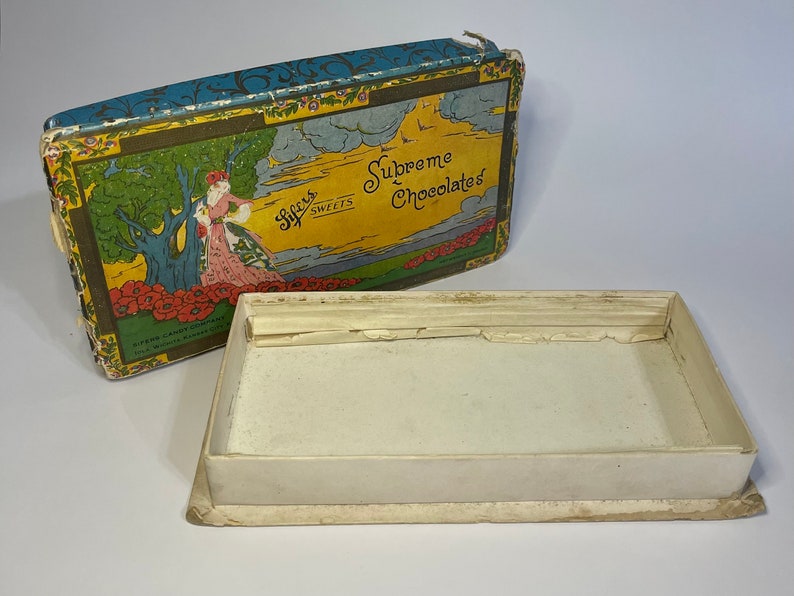 Vintage 1920s Chocolate Box Supreme Chocolates Sifers Sweets & Candy ...