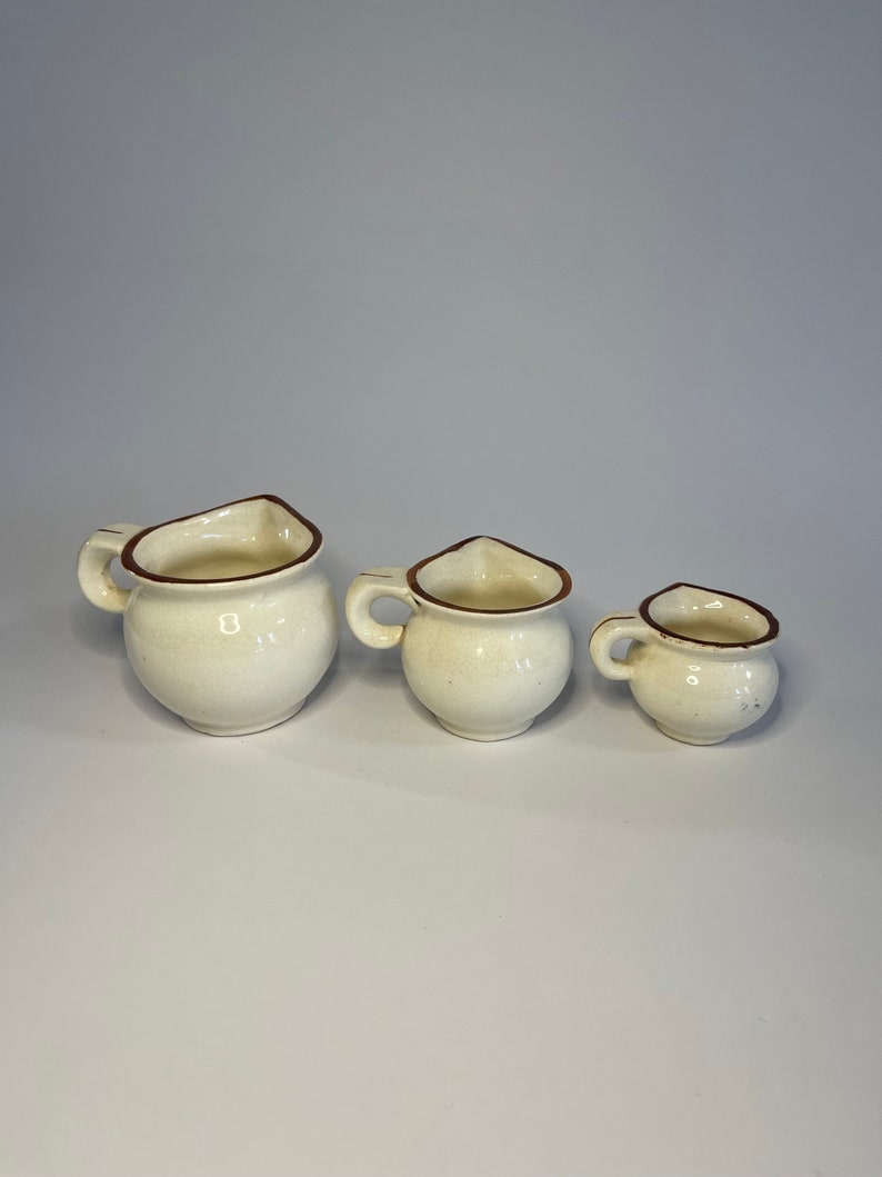 Vintage Rooster Measuring Cups Set of 3 Half/quarter/eighth Ceramic Cup ...