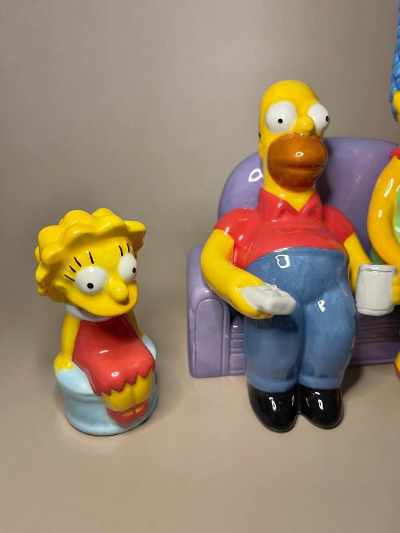 Vintage 1997 the Simpsons Salt & Pepper Shaker Set- 6 Piece MINT ...