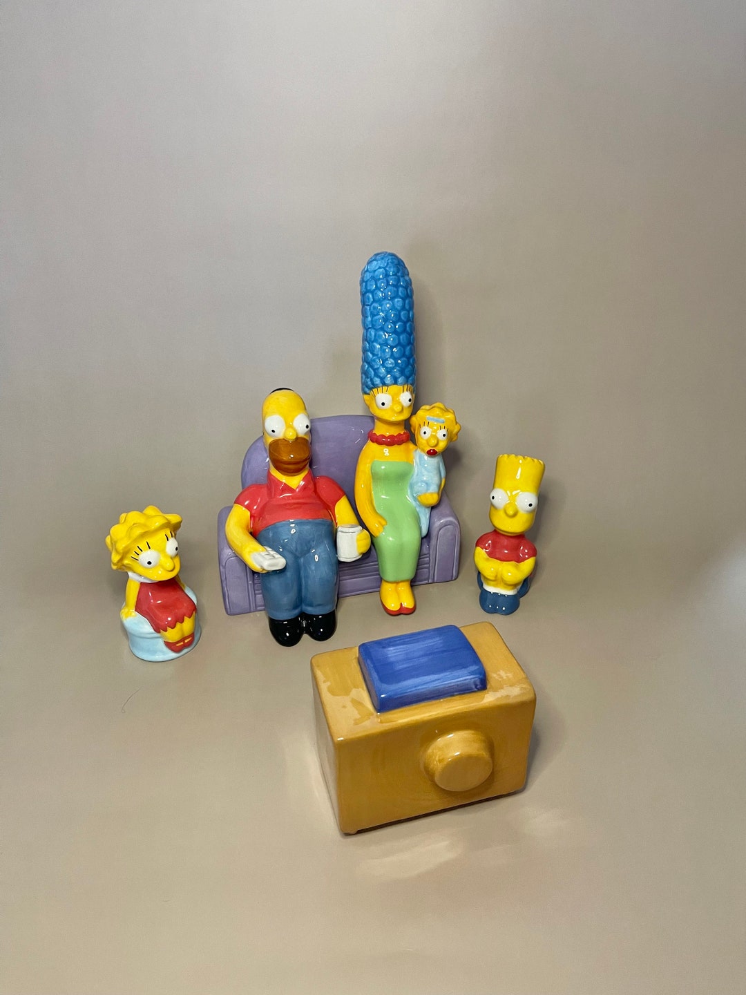 Vintage 1997 the Simpsons Salt & Pepper Shaker Set- 6 Piece MINT ...
