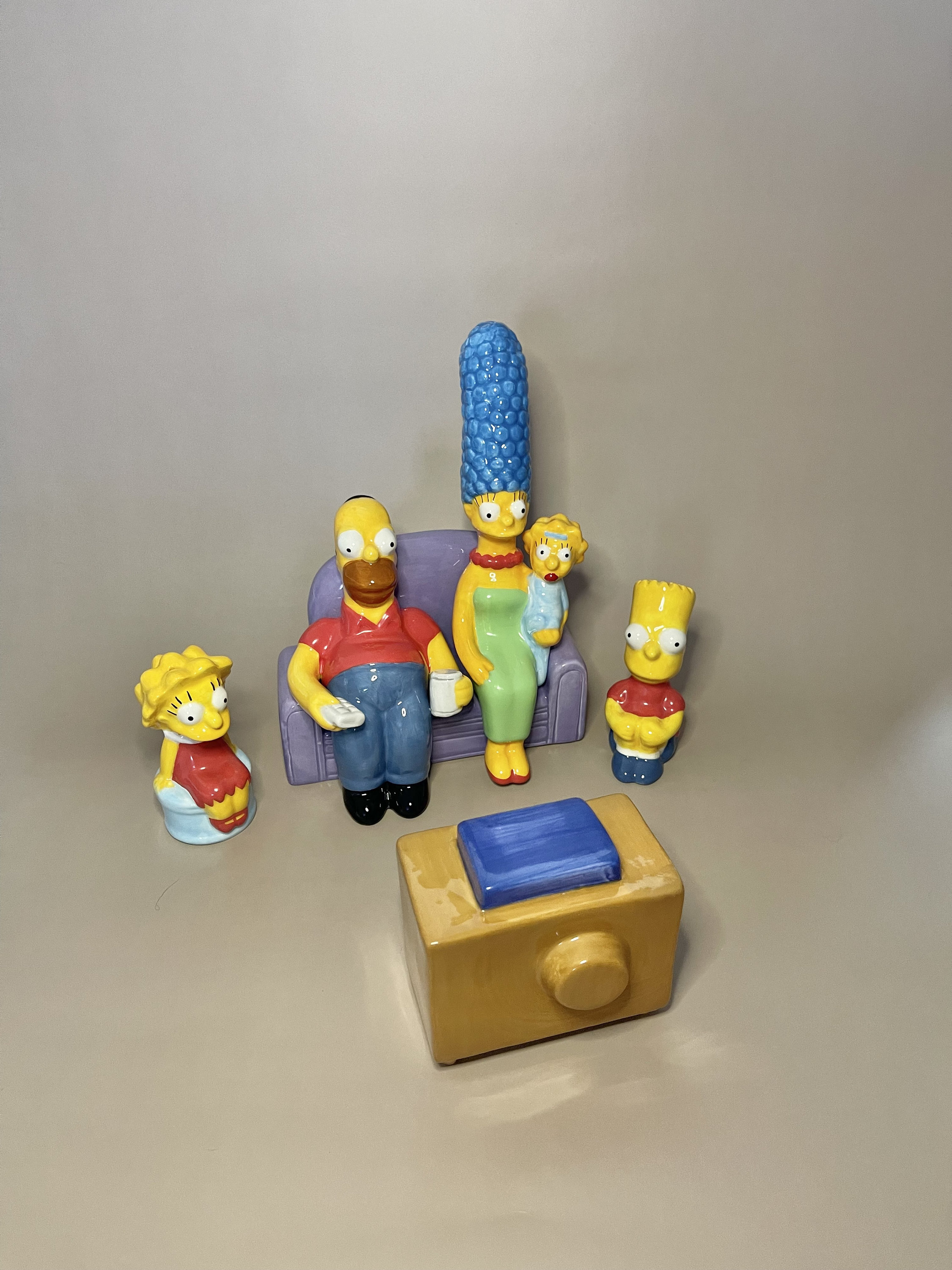 Vintage 1997 the Simpsons Salt & Pepper Shaker Set- 6 Piece MINT ...