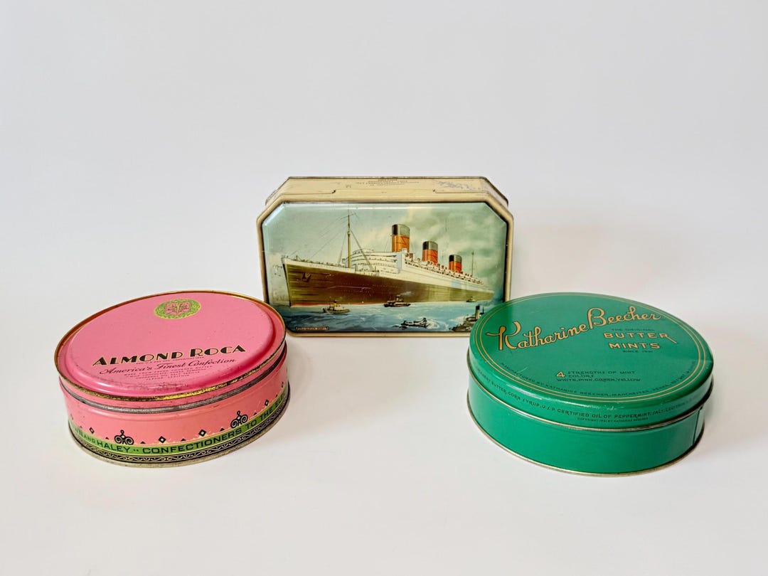 Vintage Candy or Mint Tins- Choice of 1930s Bensons Candies With the ...