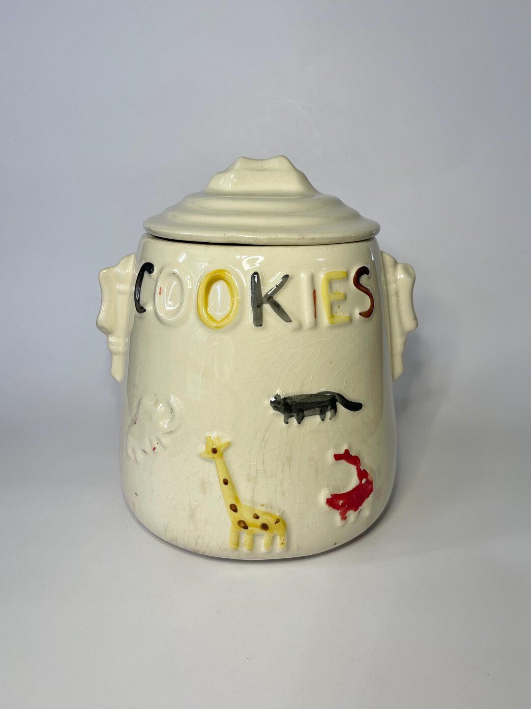 Vintage 1950s American Bisque Animal Cracker Cookie Jar- Made in the ...