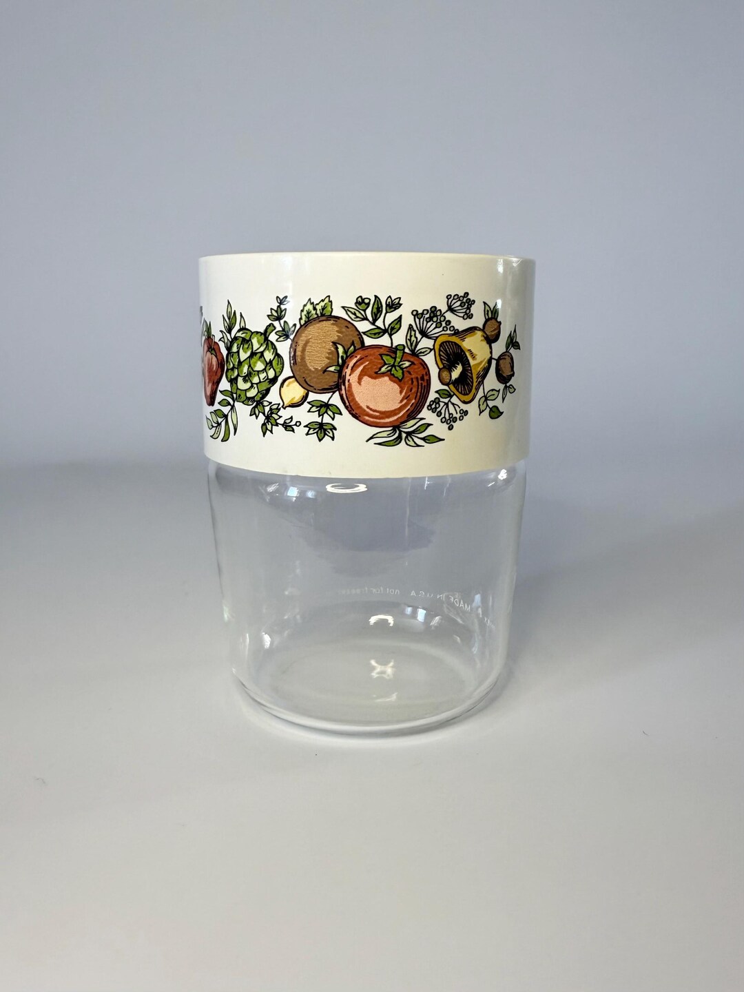 Vintage Pyrex Spice of Life Canister- Small Glass Spice & Herb Storage ...