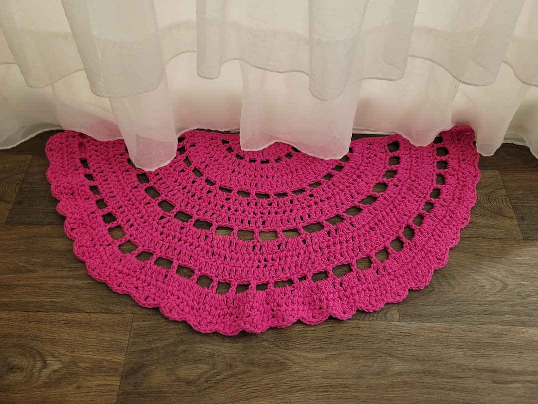 Crochet Half Circle Rug - Etsy