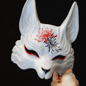 Mask Druid Fox: Japan Lotus - Etsy