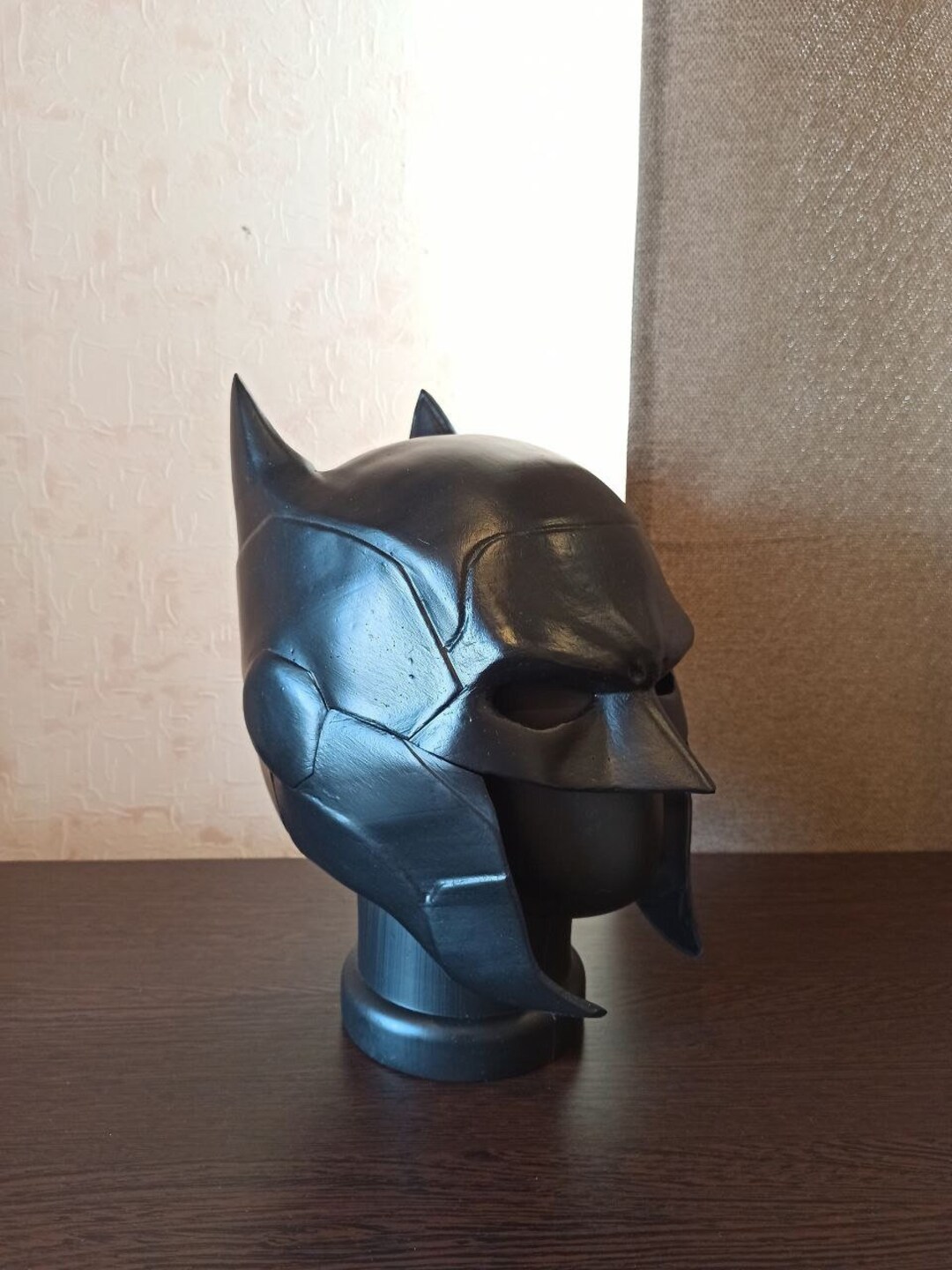 Black Horned Mask / Bat Black Helmet - Etsy