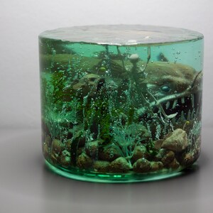 Epoxy Diorama Anglerfish and Skeleton Pole Dance - Etsy