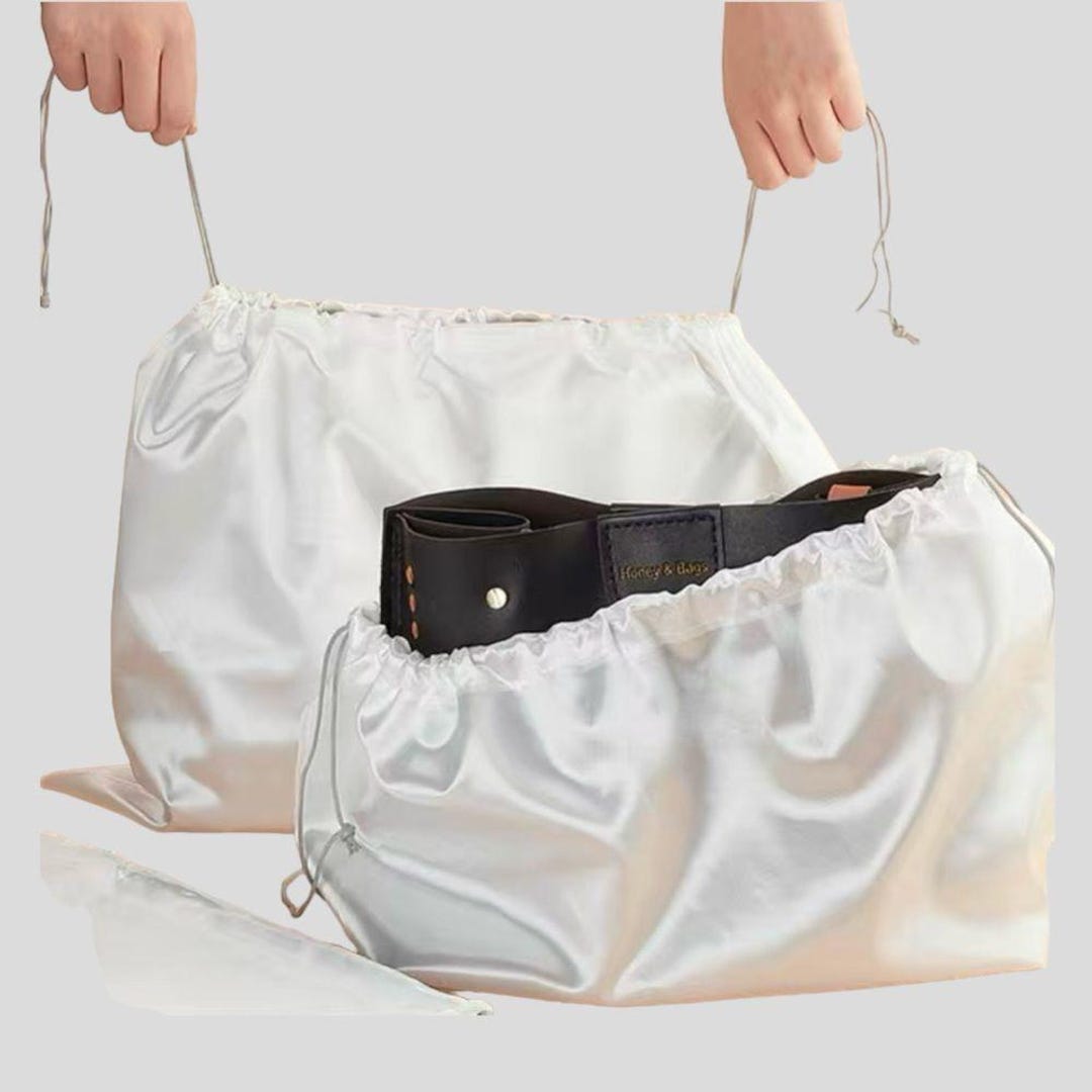 White Dust Bag With Drawstring - Etsy