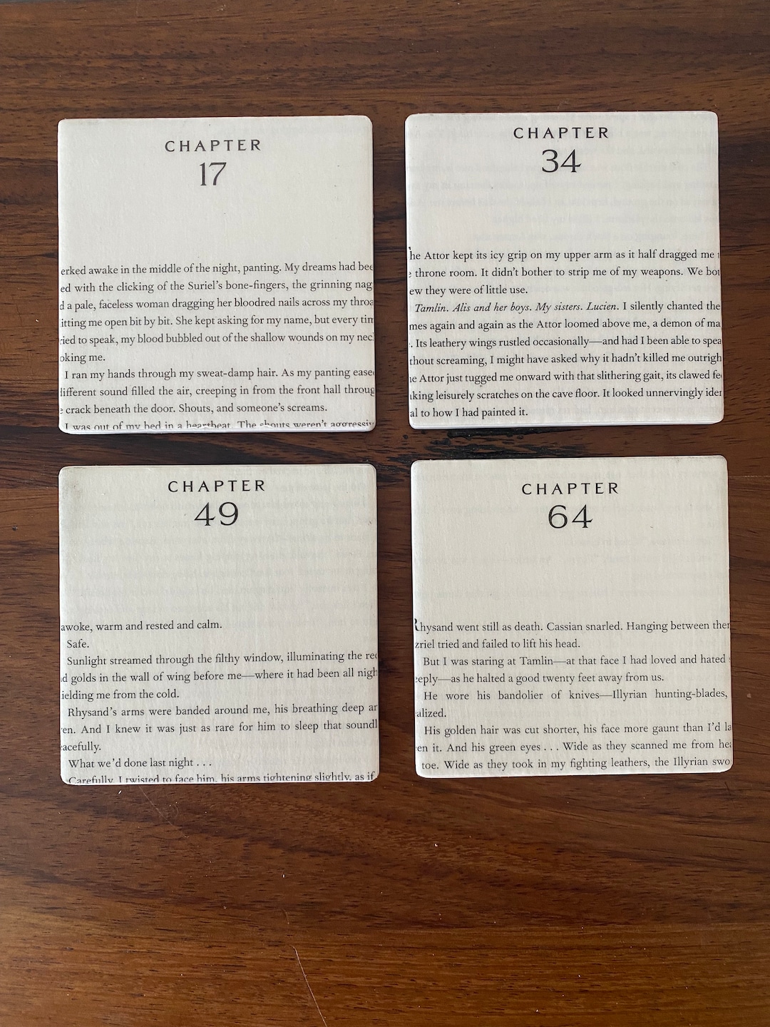 A Court of Thorns and Roses - ACOTAR - Book Page Coasters (from Any of ...