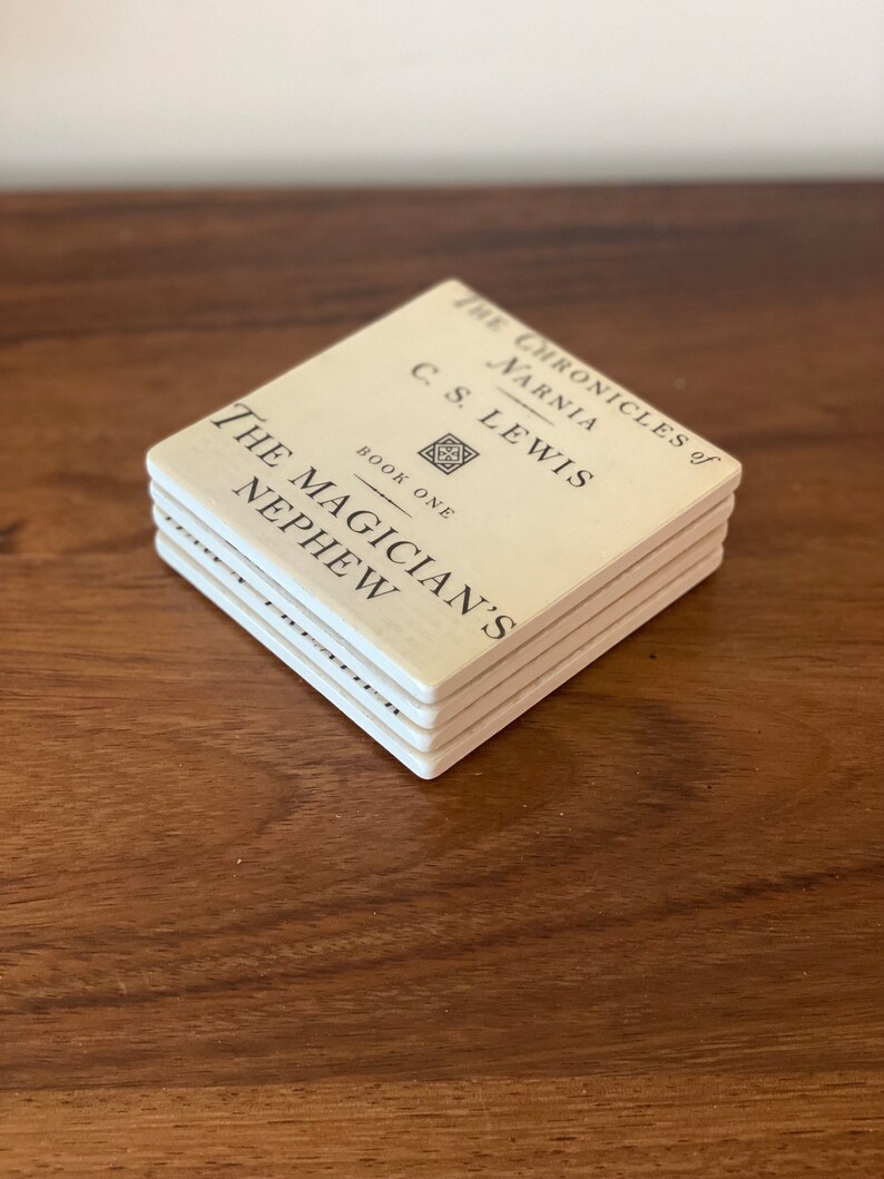 The Chronicles of Narnia Book Page Coasters - Matte - Etsy
