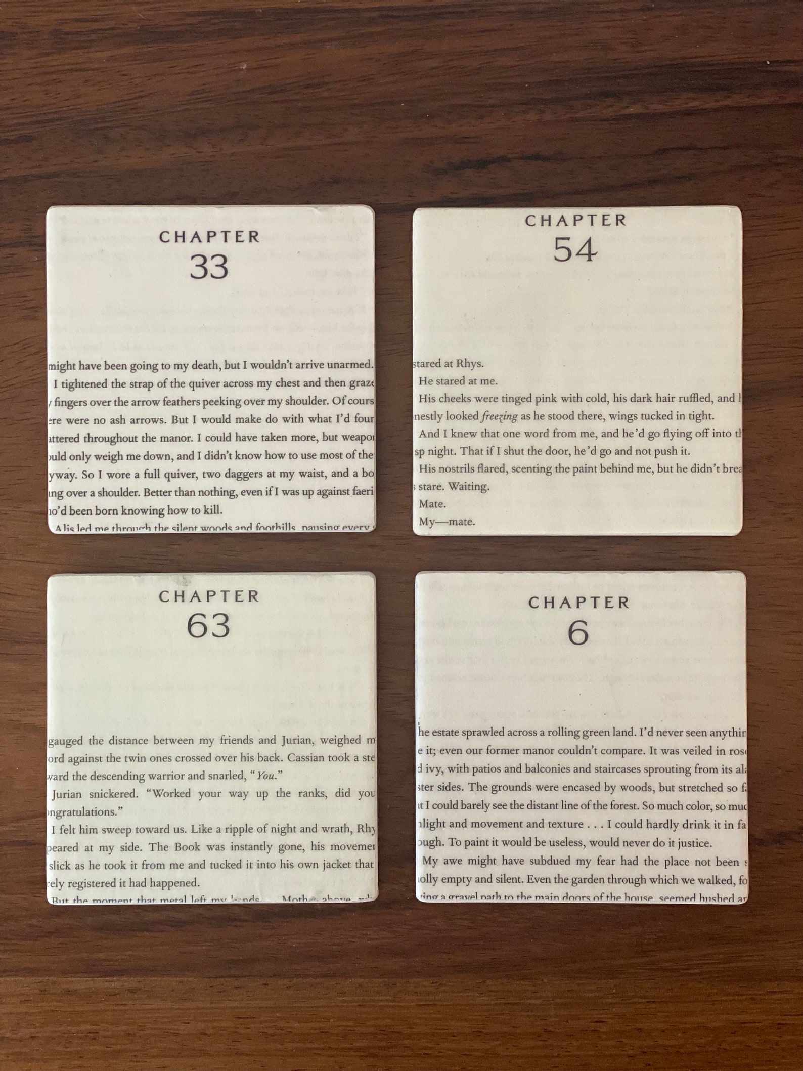A Court of Thorns and Roses - ACOTAR - Book Page Coasters - Matte - Etsy
