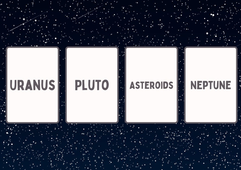 Solar System Flash Cards Nomenclature Flashcards PDF Printable Cards ...