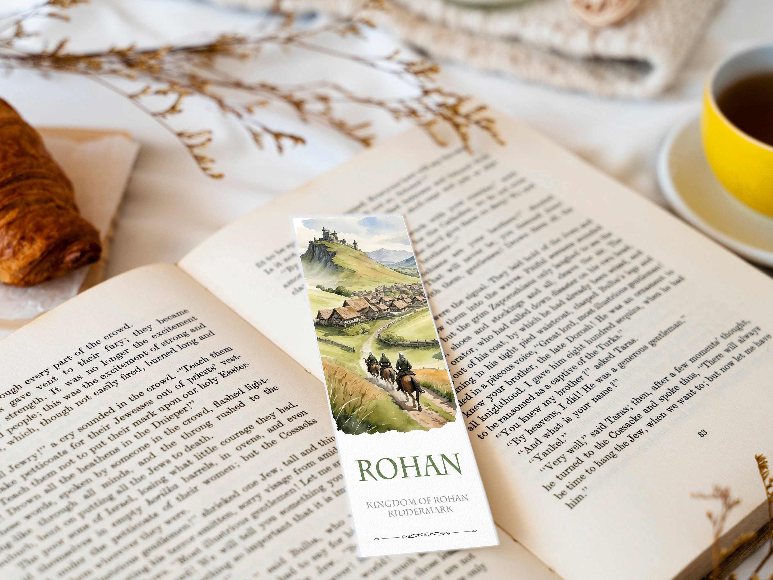 Printable Bookmark Lord of the Rings Personalized Reader Gift LOTR Fan ...