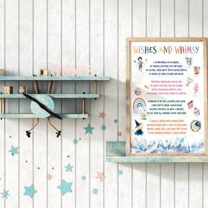 Watercolor Nursery Poem Print: Wishes and Whimsy (digital Download) - Etsy