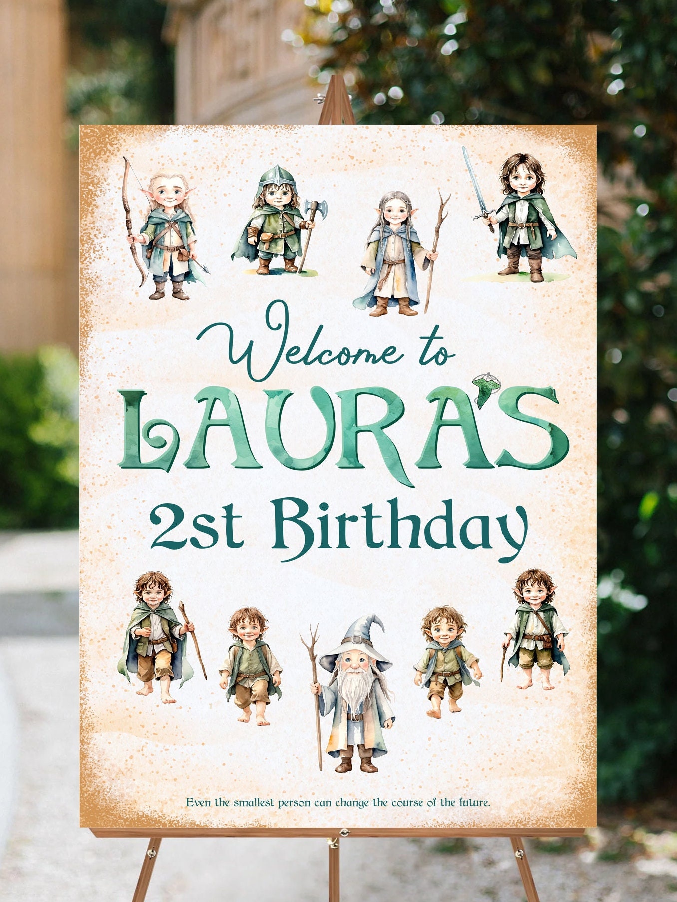 1st Birthday Welcome Sign LOTR Birthday Welcome Sign for Party Hobbit ...