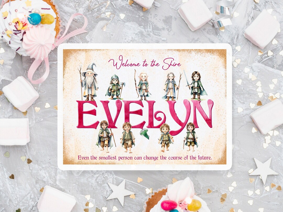 Custom LOTR Name Print Personalized Lord of Rings Gift for Baby ...