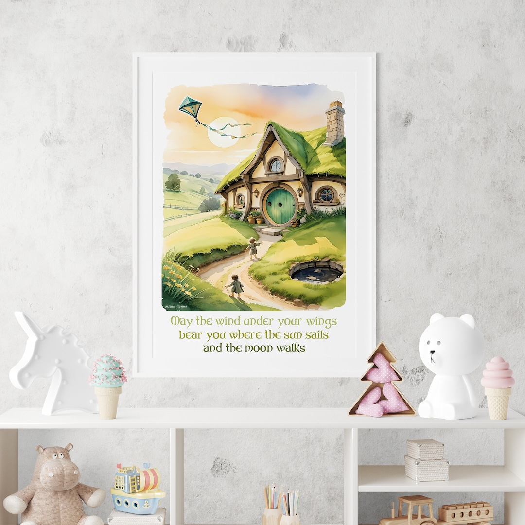 Tolkien Nursery Wall Art Hobbit Quote Print Tolkien Fan Gift Newborn ...