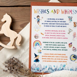 Watercolor Nursery Poem Print: Wishes and Whimsy (digital Download) - Etsy