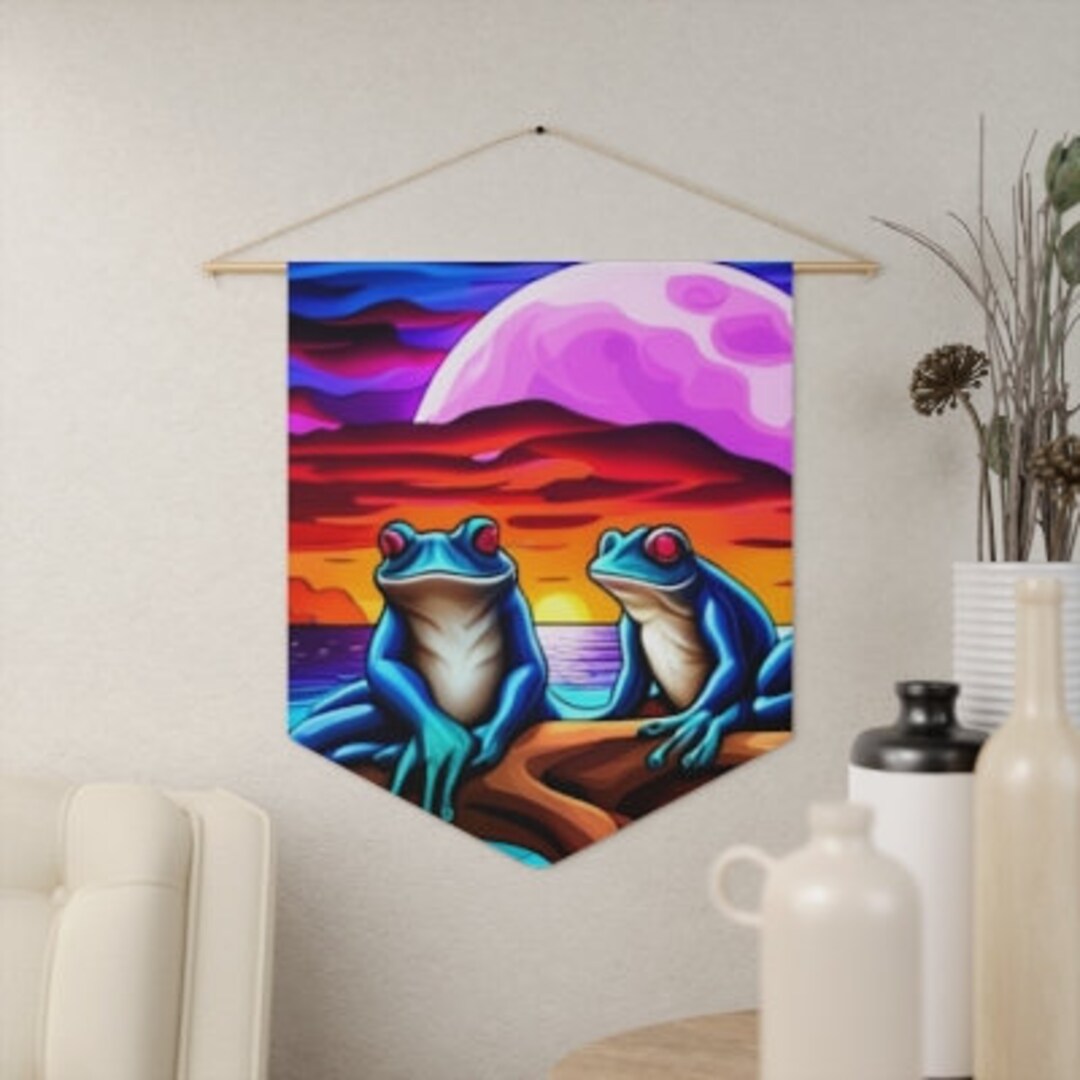 Frog Pennant Teen Girl Bedroom Frog Picture Tapestry Wall Hanging Frog ...
