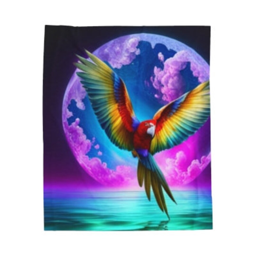 Parrot Blankets Teen Girls Bedroom Parrot Prints Bedding Soft/plush ...