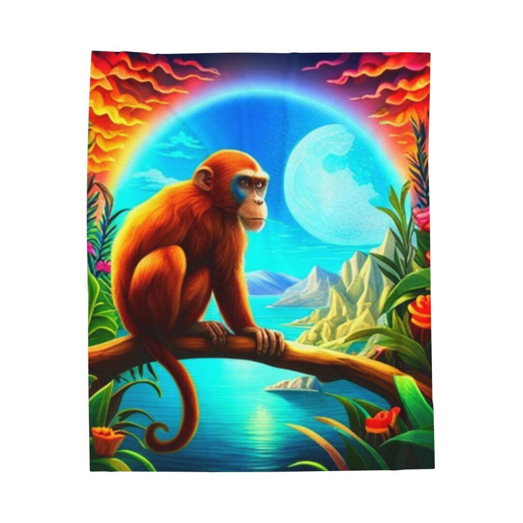 Monkey Blanket for Boy/girl Nursery Monkey Throws for Boy/girl Bedroom ...