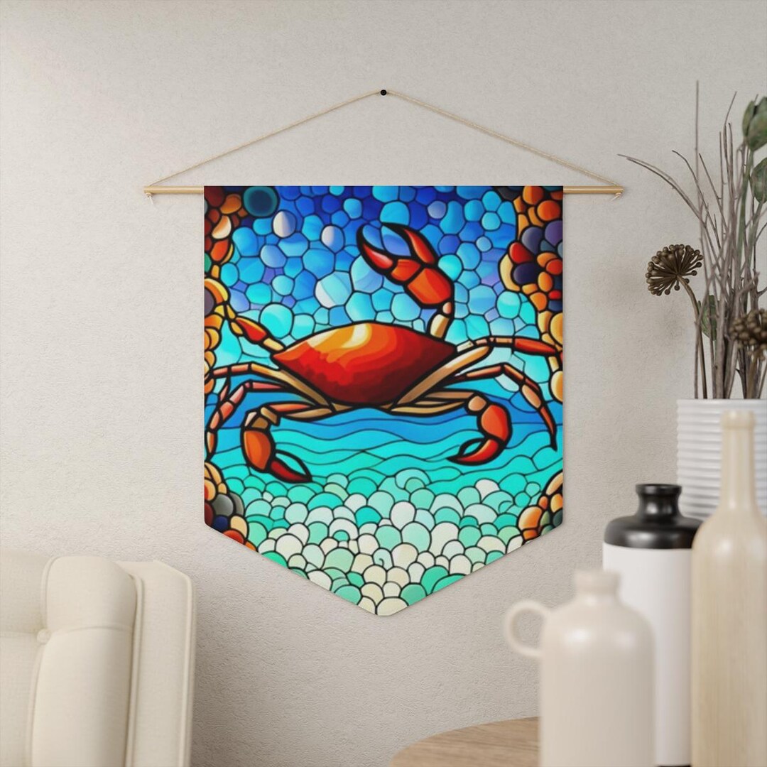 Crab Wall Pennant: Beach Nursery Art, Teen Room Decor - Etsy