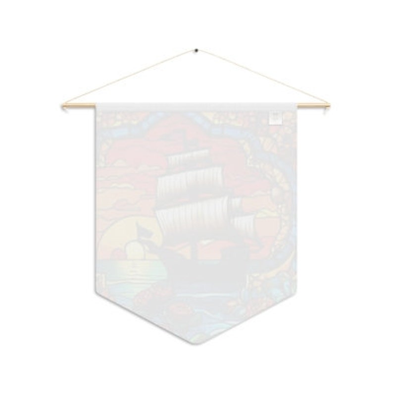 Pirate Ship Pennant Stained Glass Style Printed Ship Pictures Boy Room ...