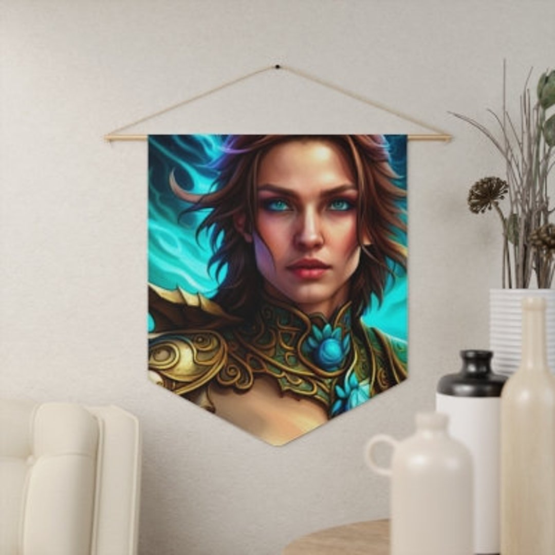Elven Girl Pennant Teen Girls Bedroom Elven Pictures Tapestry Fantasy ...