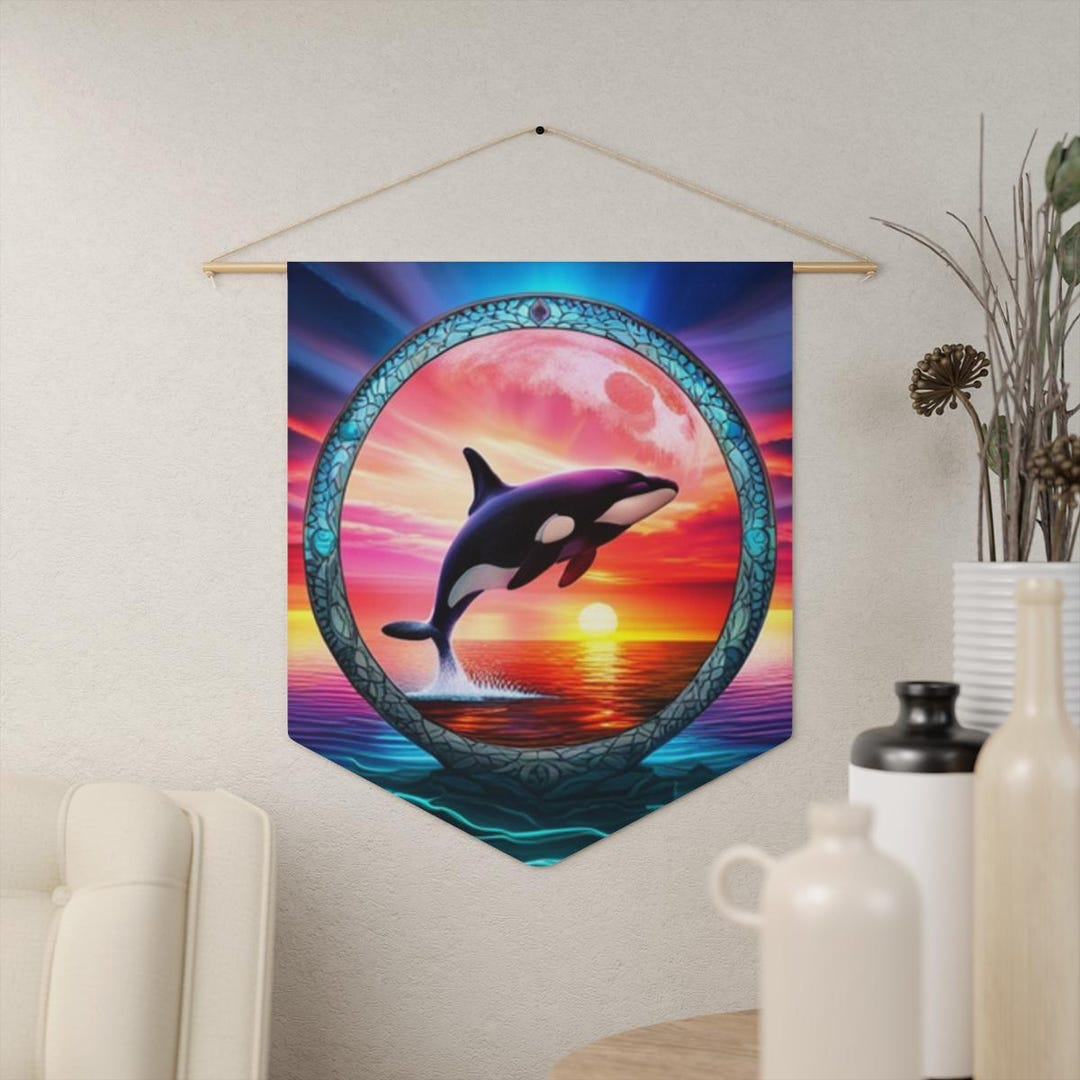 Whale Pennant for Teen Girl Bedroom Tropical Wall Decor for Beach ...
