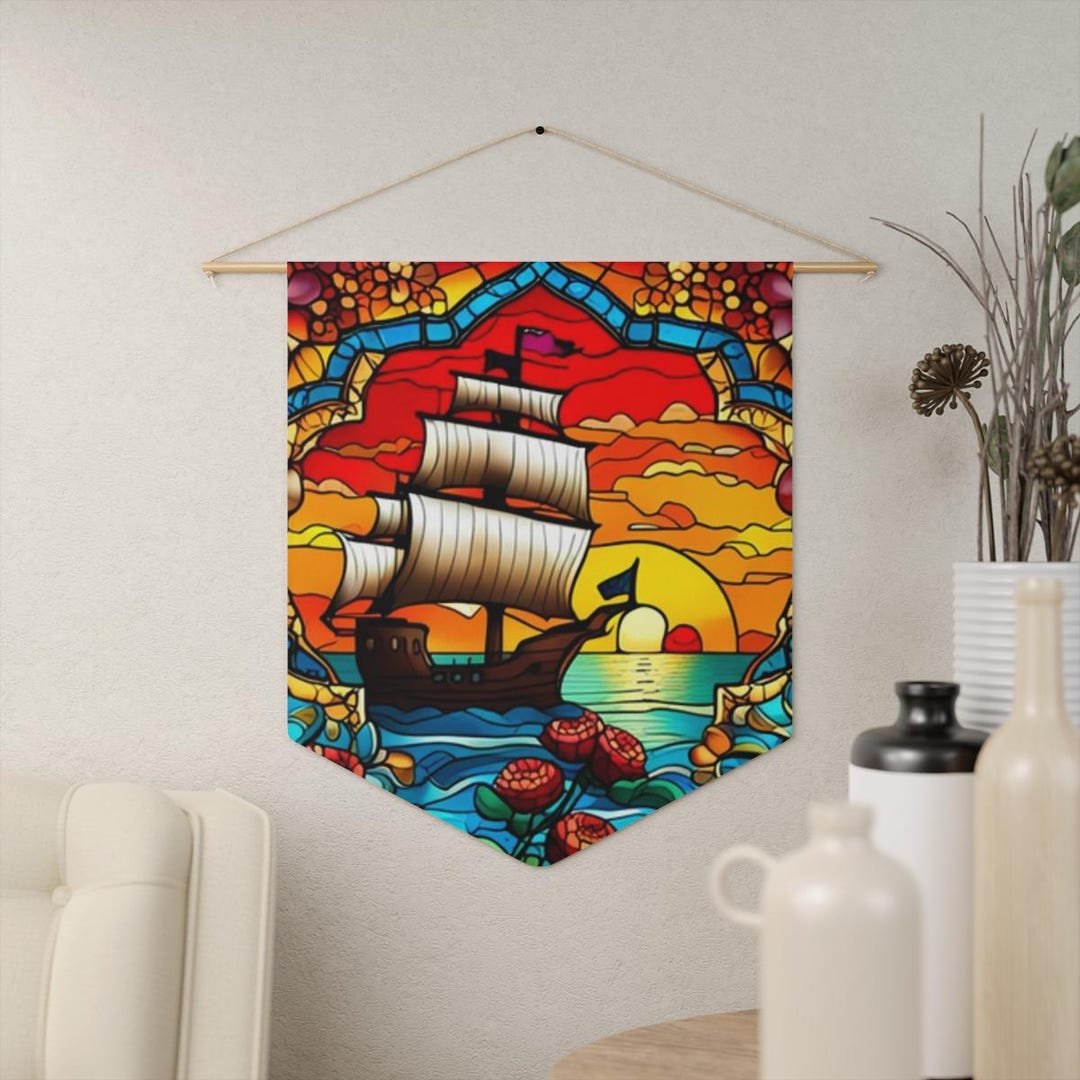Pirate Ship Pennant for Boys Bedroom/nursery Pirate Ship Picture for ...
